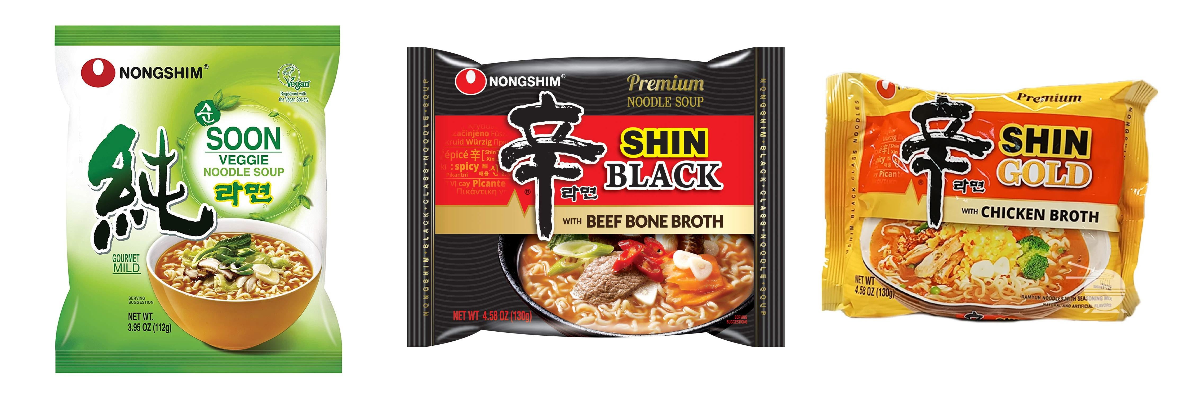 3 Pack Korean NongShim Gourmet Spicy Shin Instant Ramen Noodle, 3 ...