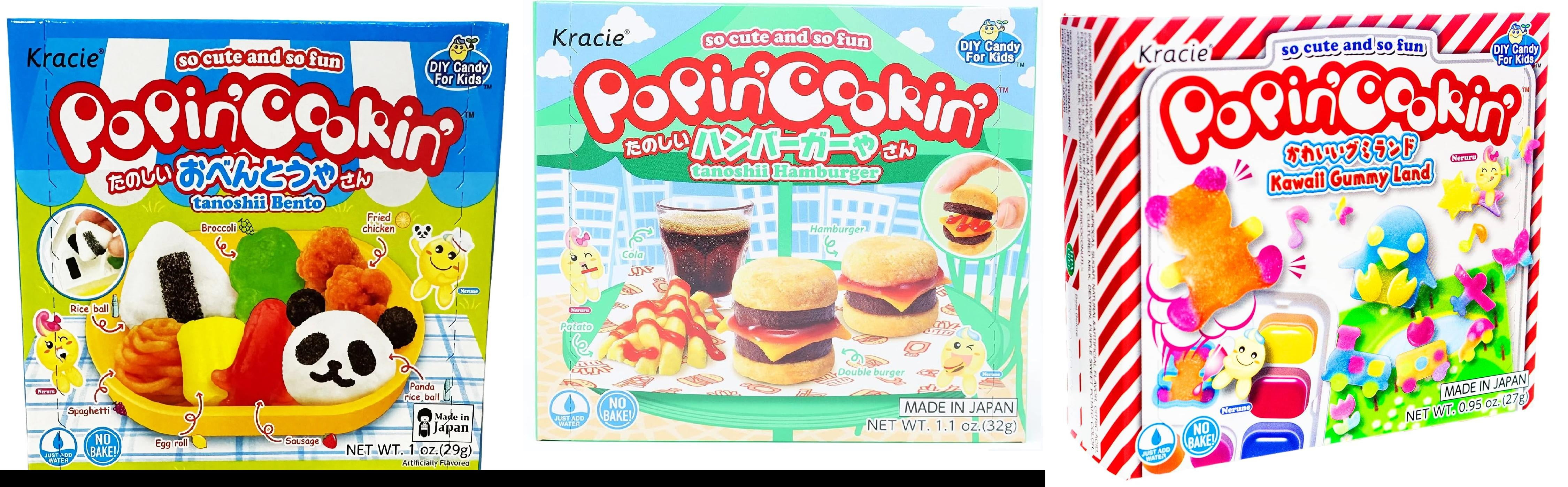 3 Pack Kracie Popin Cookin DIY Candy Kit, 3 Mixed Flavor (Bento ...