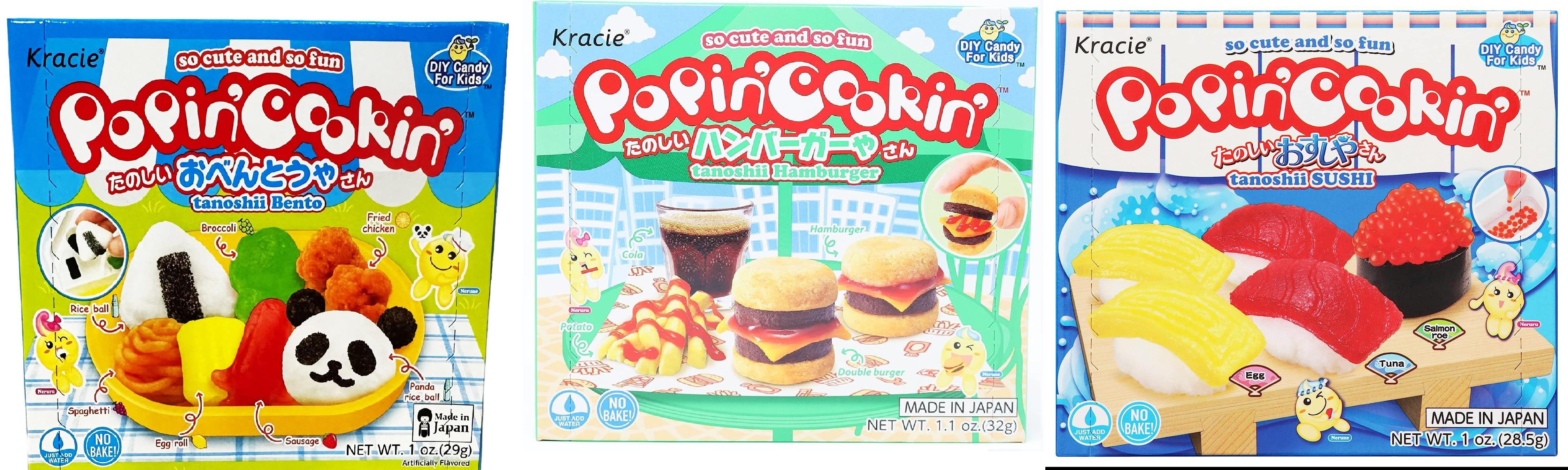 3 Pack Kracie Popin Cookin DIY Candy Kit, 3 Mixed Flavor (Bento ...