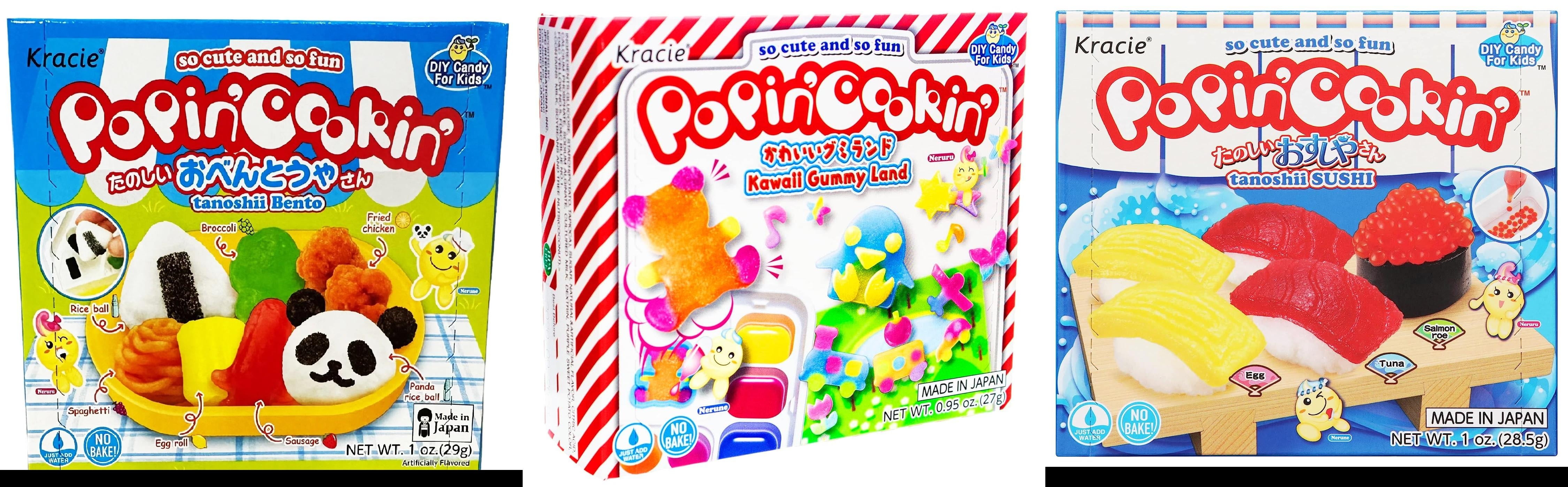 3 Pack Kracie Popin Cookin DIY Candy Kit, 3 Mixed Flavor (Bento,Kawaii ...