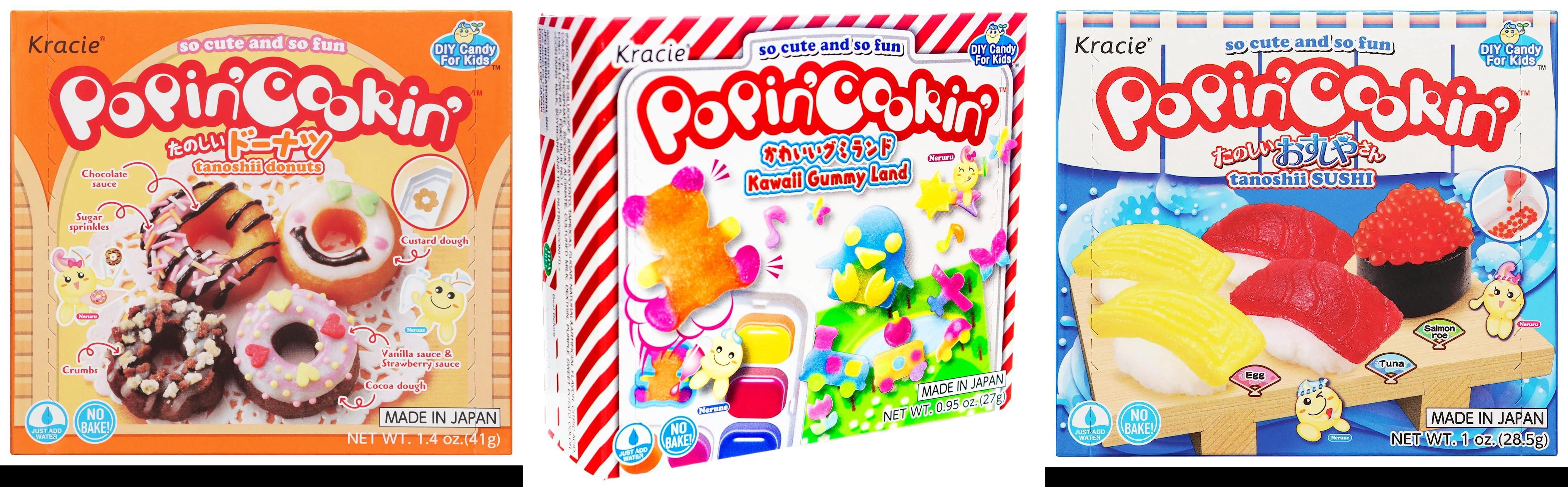 3 Pack Kracie Popin Cookin DIY Candy Kit, 3 Mixed Flavor (Donuts,Kawaii ...