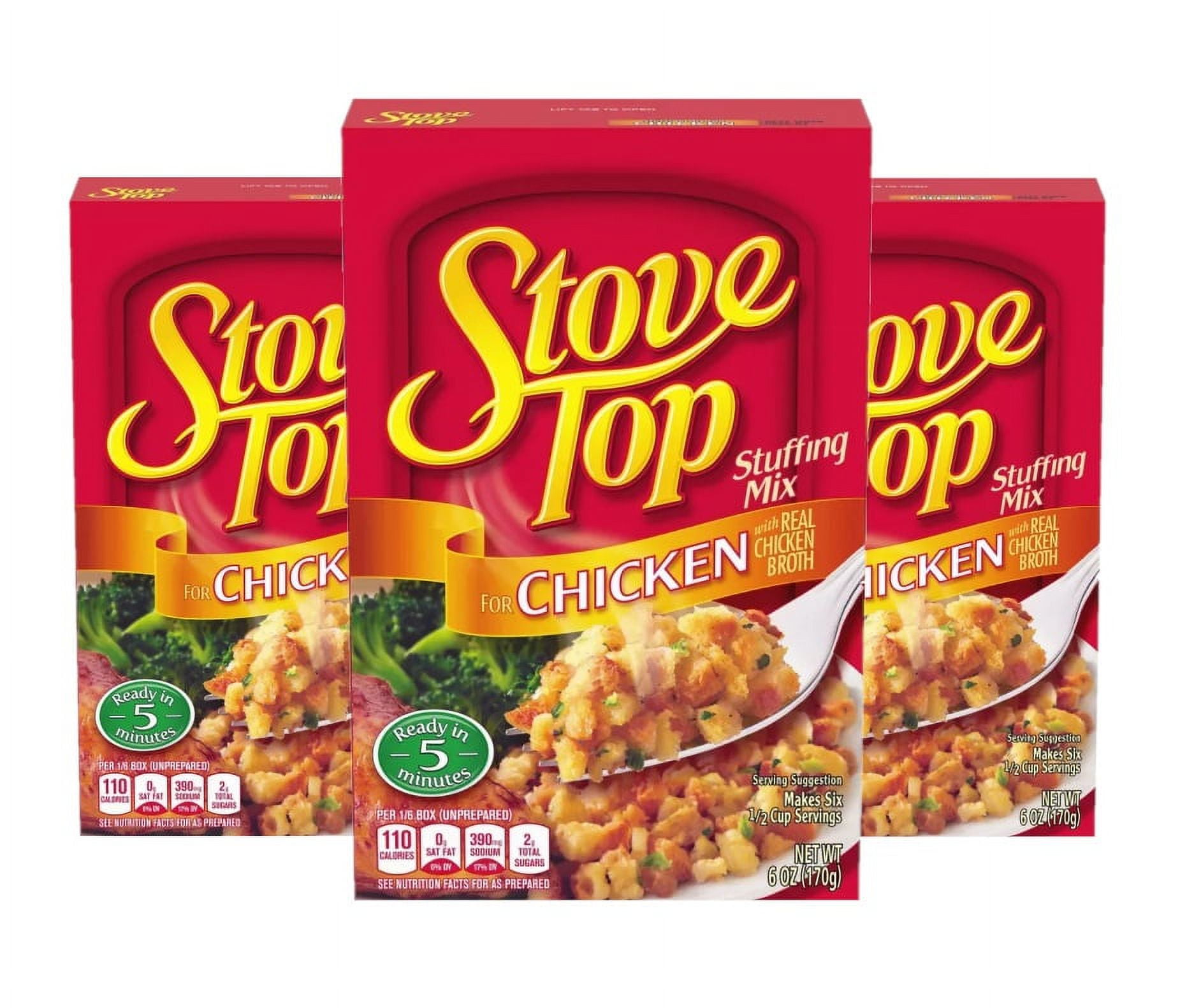 Kraft Stove Top Savory Herbs Seasoned Chicken Stuffing Mix | 3 Pack 6 ...