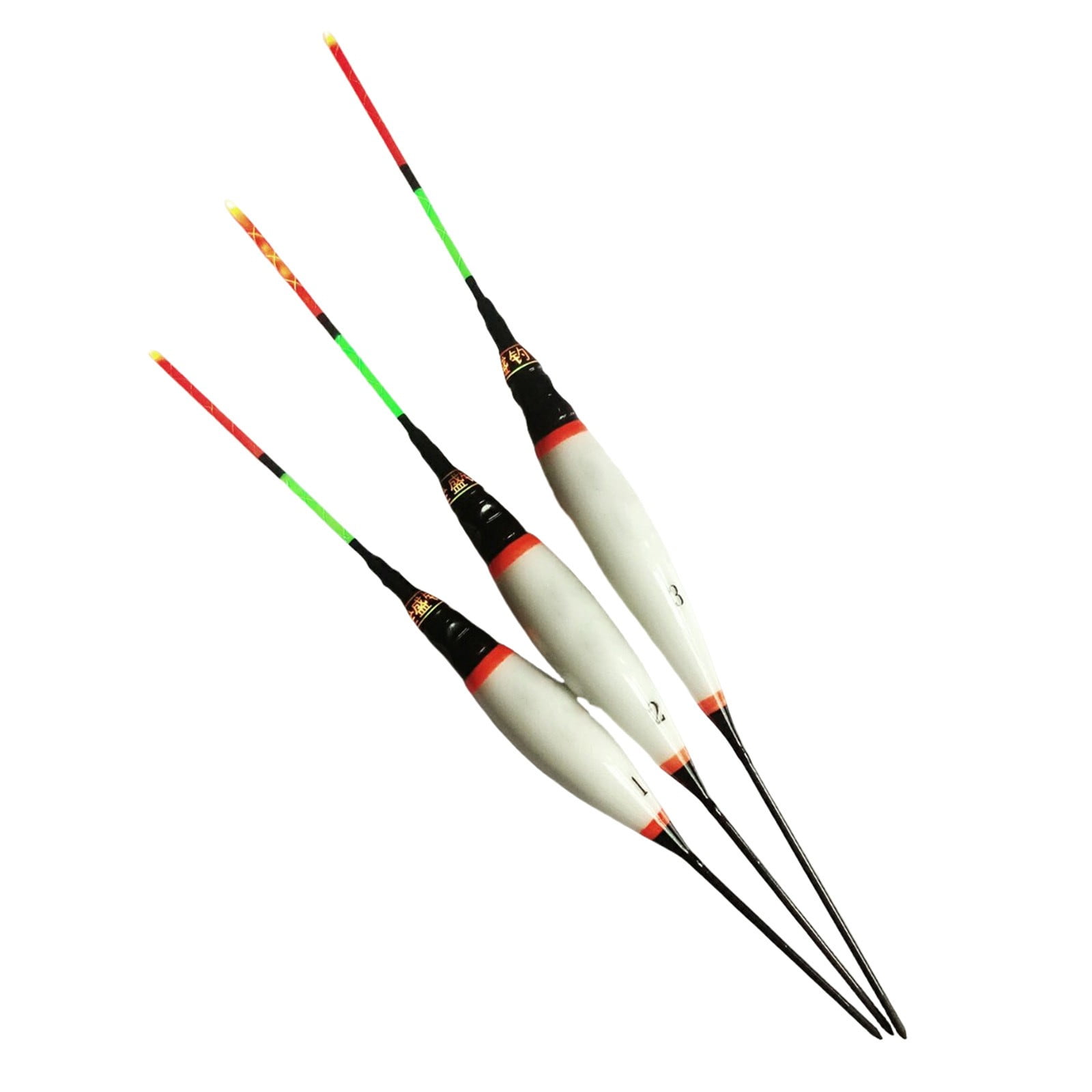 3 Pack LED Light Electronic Vertical Fishing Floats – Glow-in-the-Dark ...