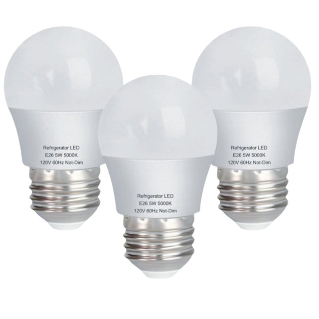 3-Pack LED Refrigerator Light Bulb 4W 40Watt Equivalent, Waterproof ...