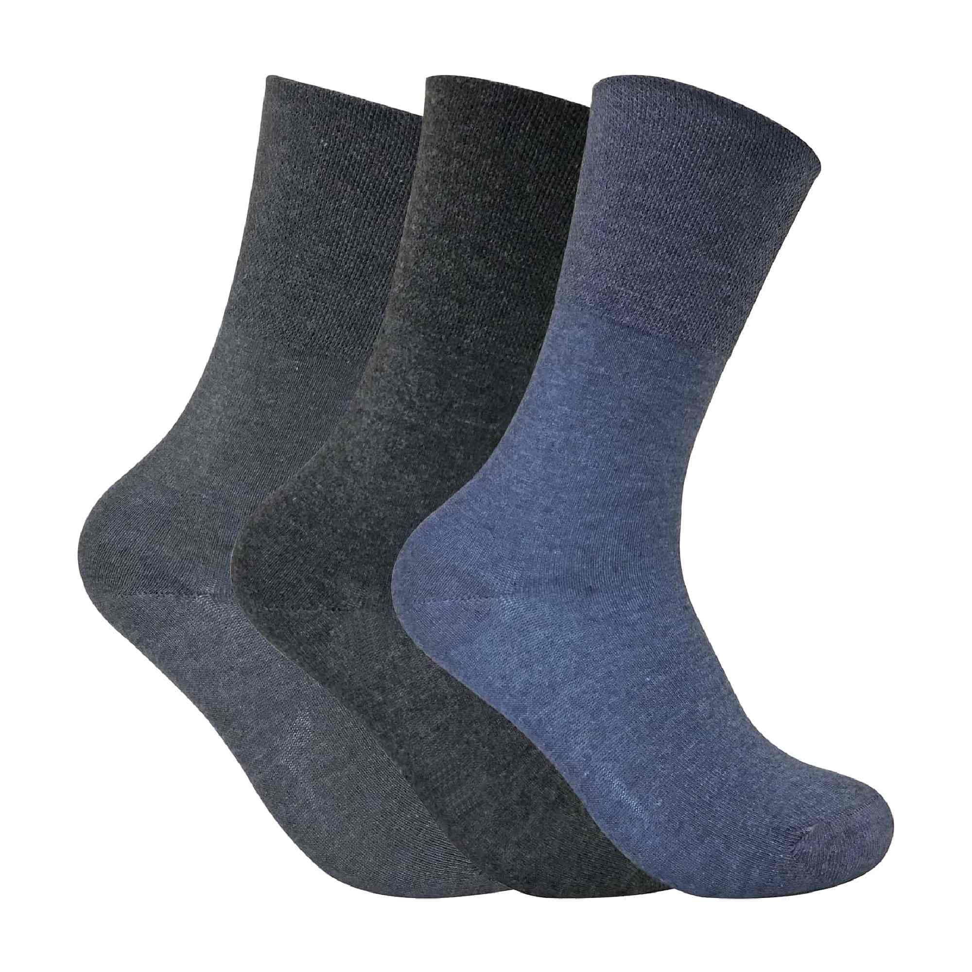 Sock Snob - 3 Pack Ladies Non Elastic Thermal Diabetic Socks for Poor ...