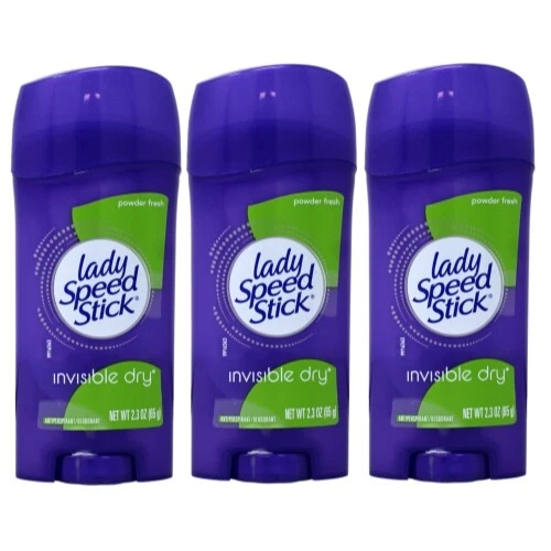 3 Pack Lady Speed Stick Antiperspirant Invisible Powder Fresh 2.3Oz ...