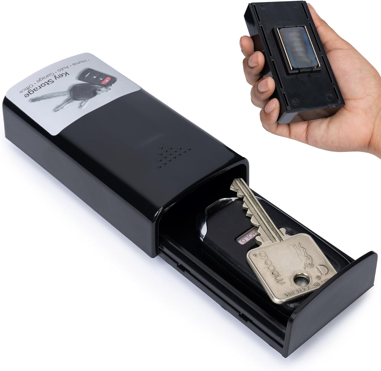 3 Pack Large Magnetic Key Hider, Outdoor Hidden Storage Compartment ...