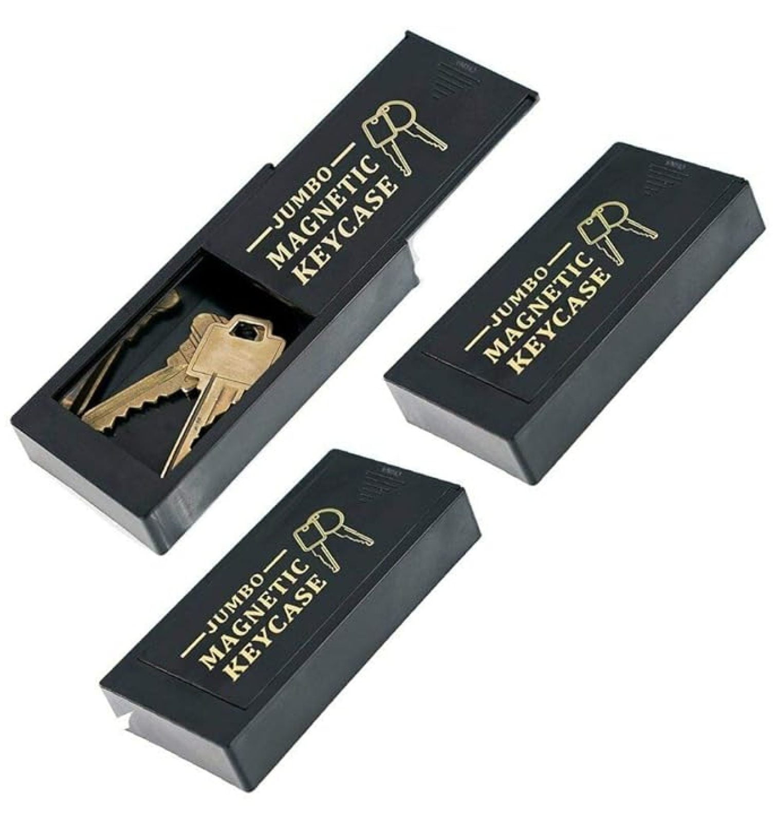 3 Pack Large Magnetic Key Hider, Outdoor Storage Compartment, Fits Keys ...