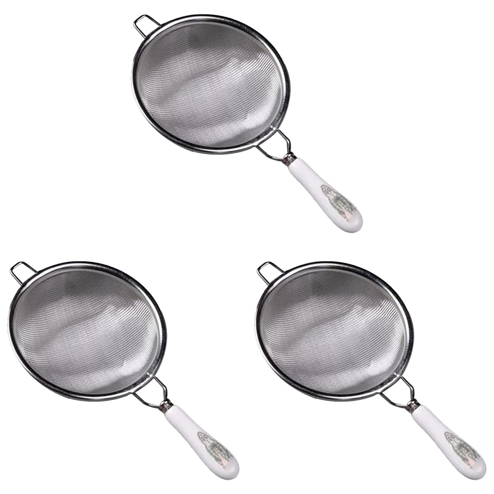 3-Pack Large Premium Tea Strainers – Oversized 304 Stainless Steel Mesh ...