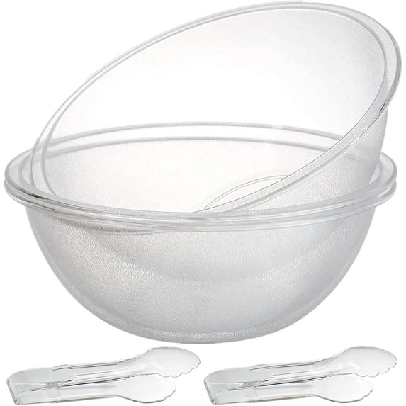 3 Pack Large Salad Bowl, 96 Oz Clear Chip Bowls, Plastic Serving Bowl ...