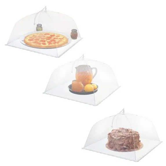 3 Pack Large & Tall 17X17 Inches Pop-Up Mesh Food Covers Tent Umbrella ...