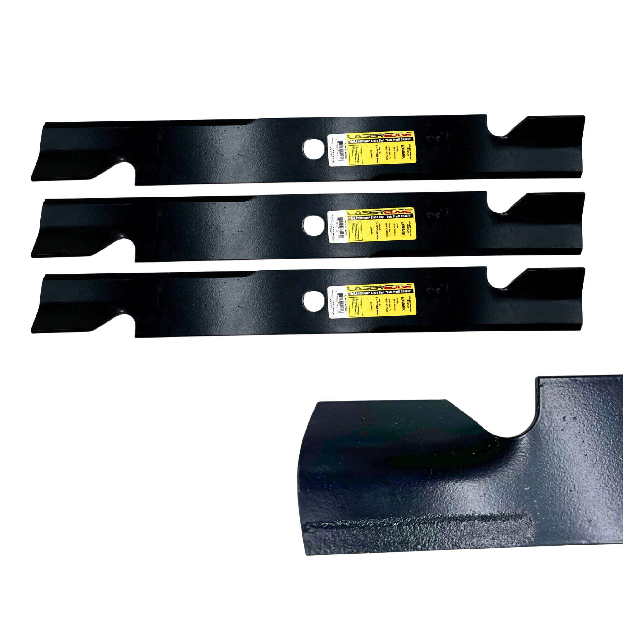 (3-Pack) LaserEdge 72" Exmark Blades (24-1/2" Long w/ 15/16" C.H ...