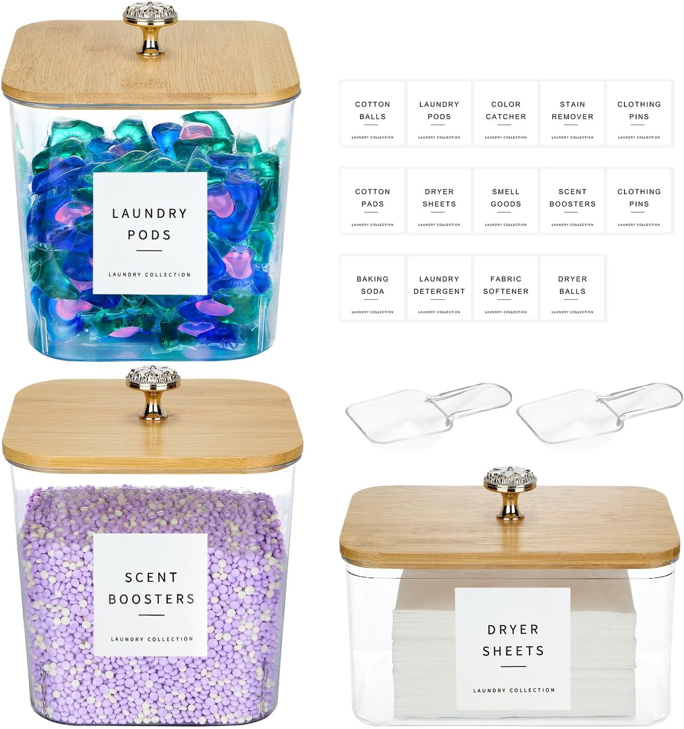 3 Pack Laundry Room Organization Storage Containers Acrylic Laundry Pod ...