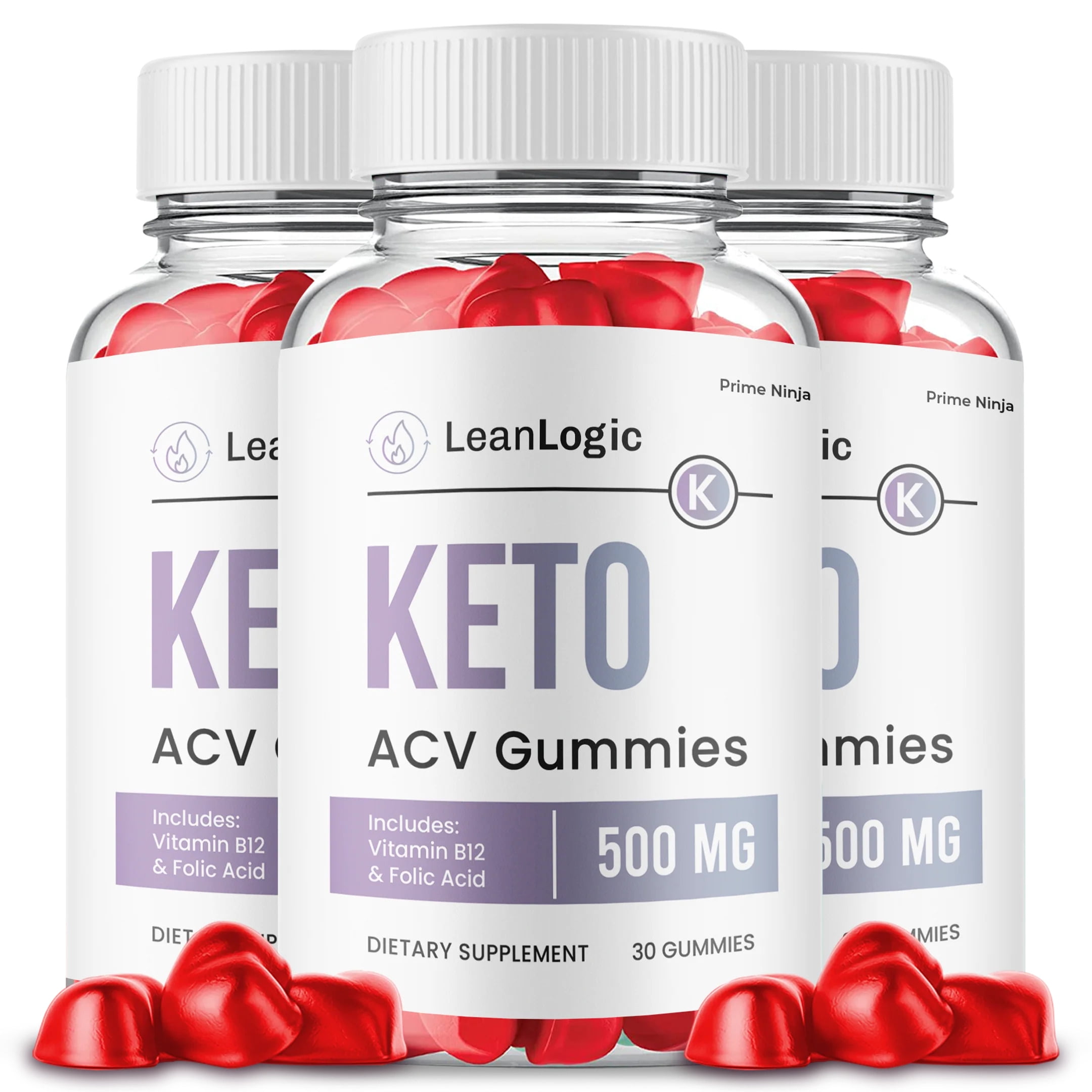(3 Pack) Lean Logic Keto ACV Gummies, Apple Cider Vinegar, Max Strength ...