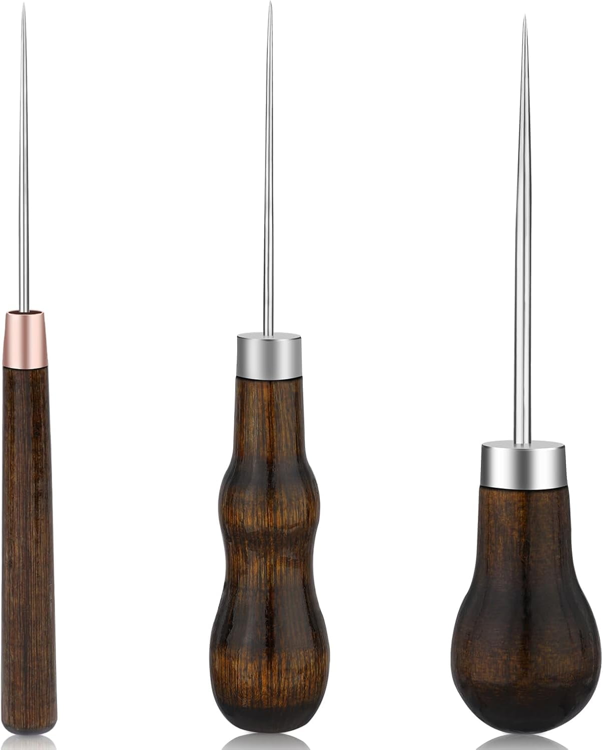3 Pack Leather Scratch Awl Tool, Awl Tool Sewing with Gourd Shape ...