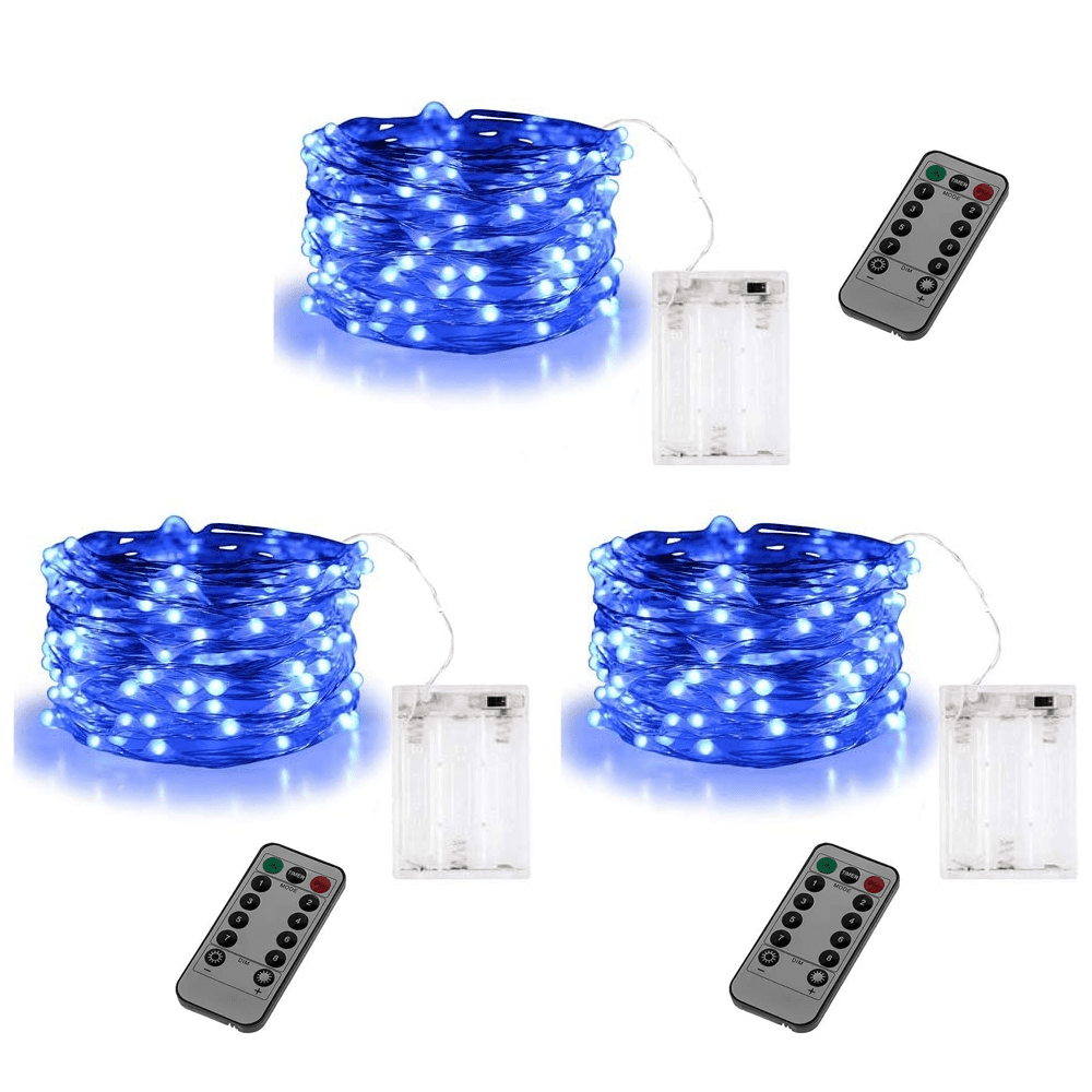 3 Pack Led Fairy Lights Battery Operated String Lights Waterproof ...