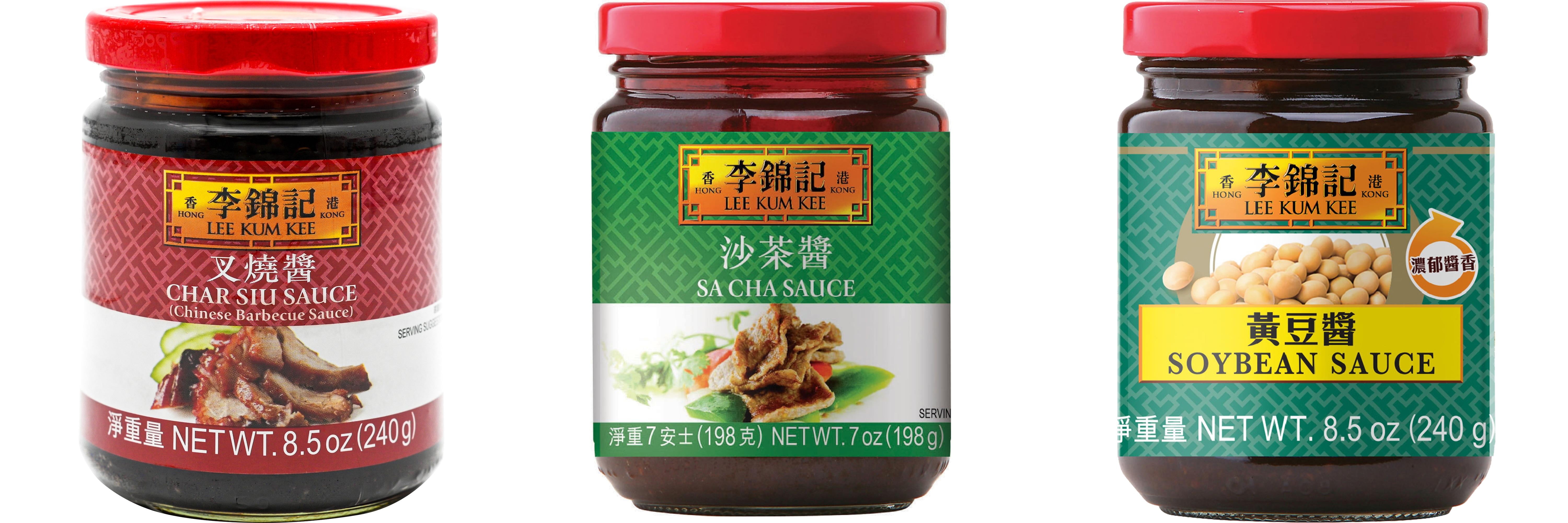 3 Pack Lee Kum Kee Cooking Sauce, 3 Flavors(Char Siu Sauce,Sa Cha Sauce ...
