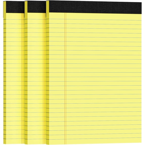 3 Pack Legal Pads 8.5 x 11, College Ruled Notepads with Perforated ...