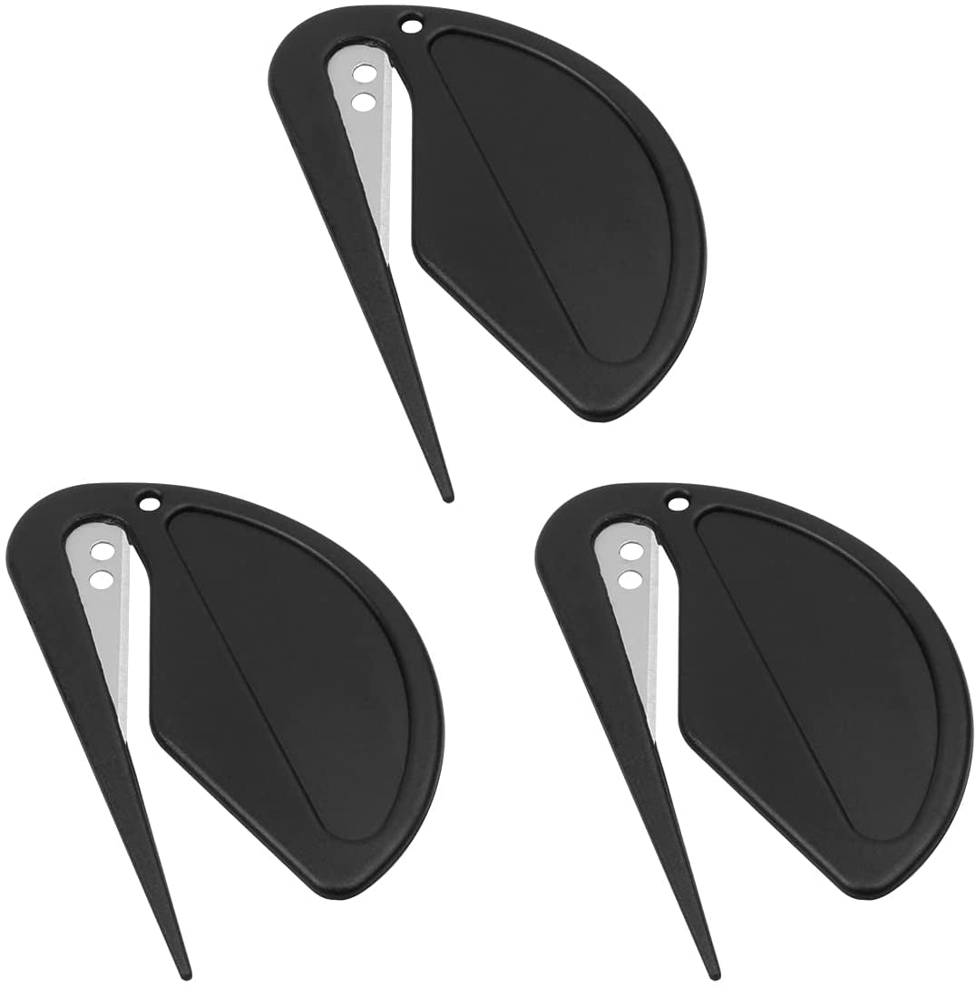3 Pack Letter Openers Envelope Slitters, Plastic Mail Opener with Blade ...