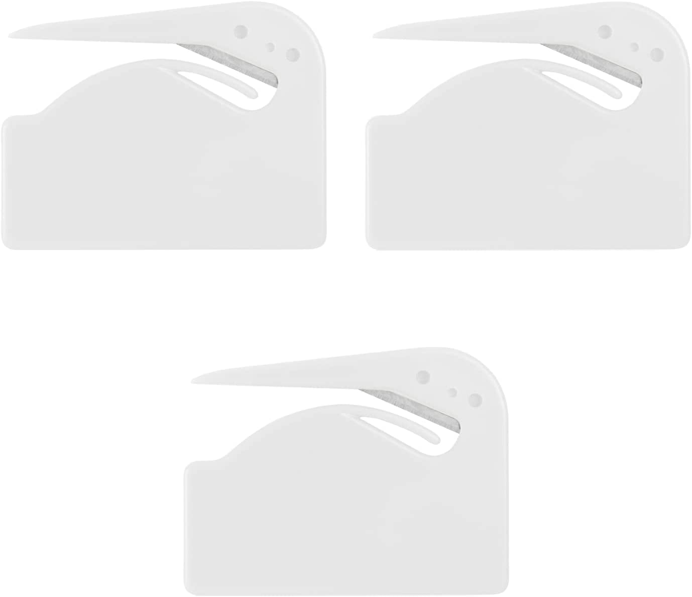 3 Pack Letter Openers Envelope Slitters, Plastic Mail Opener with Blade ...