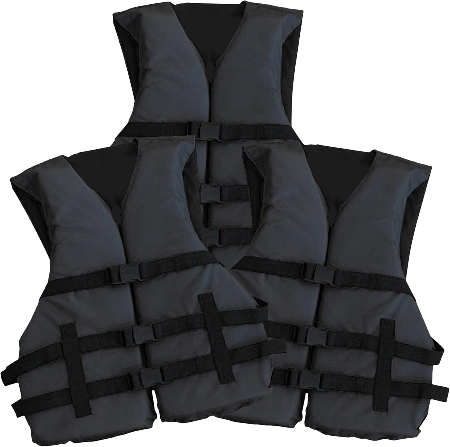 3 Pack Life Jacket Paddle Vest; Coast Guard Approved Type III PFD Life ...