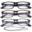 Boost Eyewear, 6 Pack Reading Glasses, Black, with Spring Hinges ...