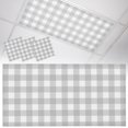 3 Pack Light Gray Checks Fluorescent Light Covers for Ceiling Lights ...
