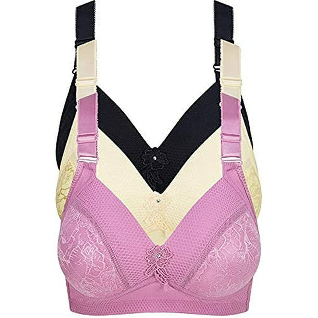 3 Pack Light Padded Bras, Bralettes for Women Plus size, Padded Contour ...