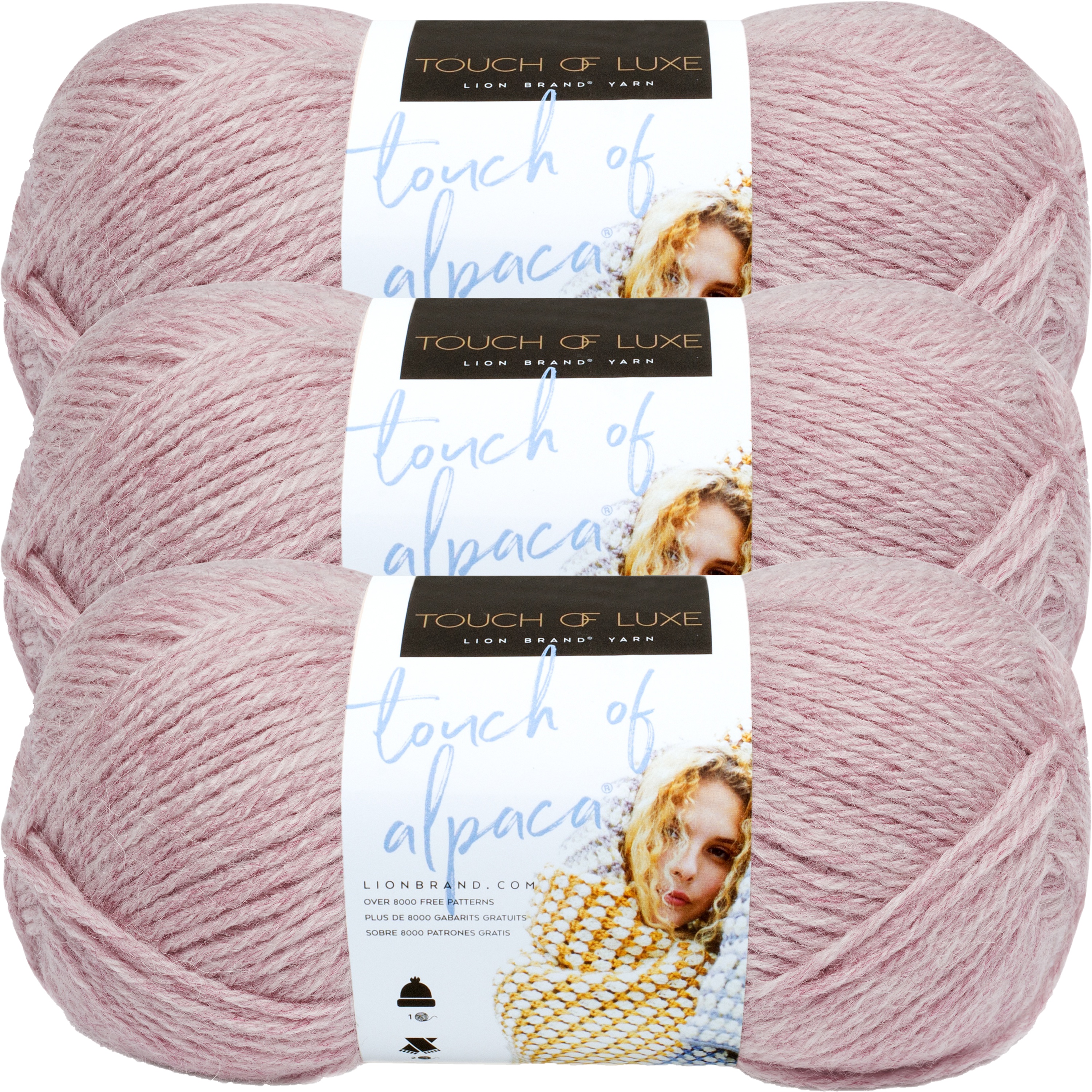 (3 Pack) Lion Brand Touch Of Alpaca Yarn - Blush - Walmart.com