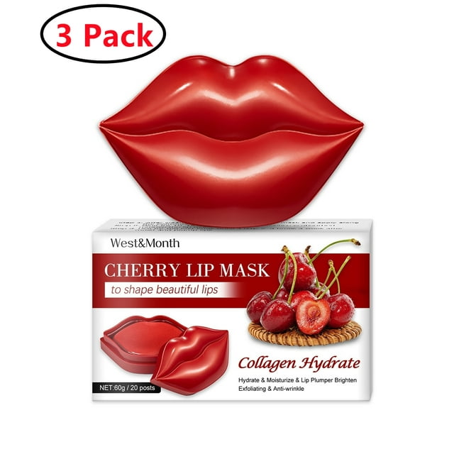 3 Pack Lip mask, Collagen Moisturizing Lip Masks for Dry Lips, 20 PCS ...