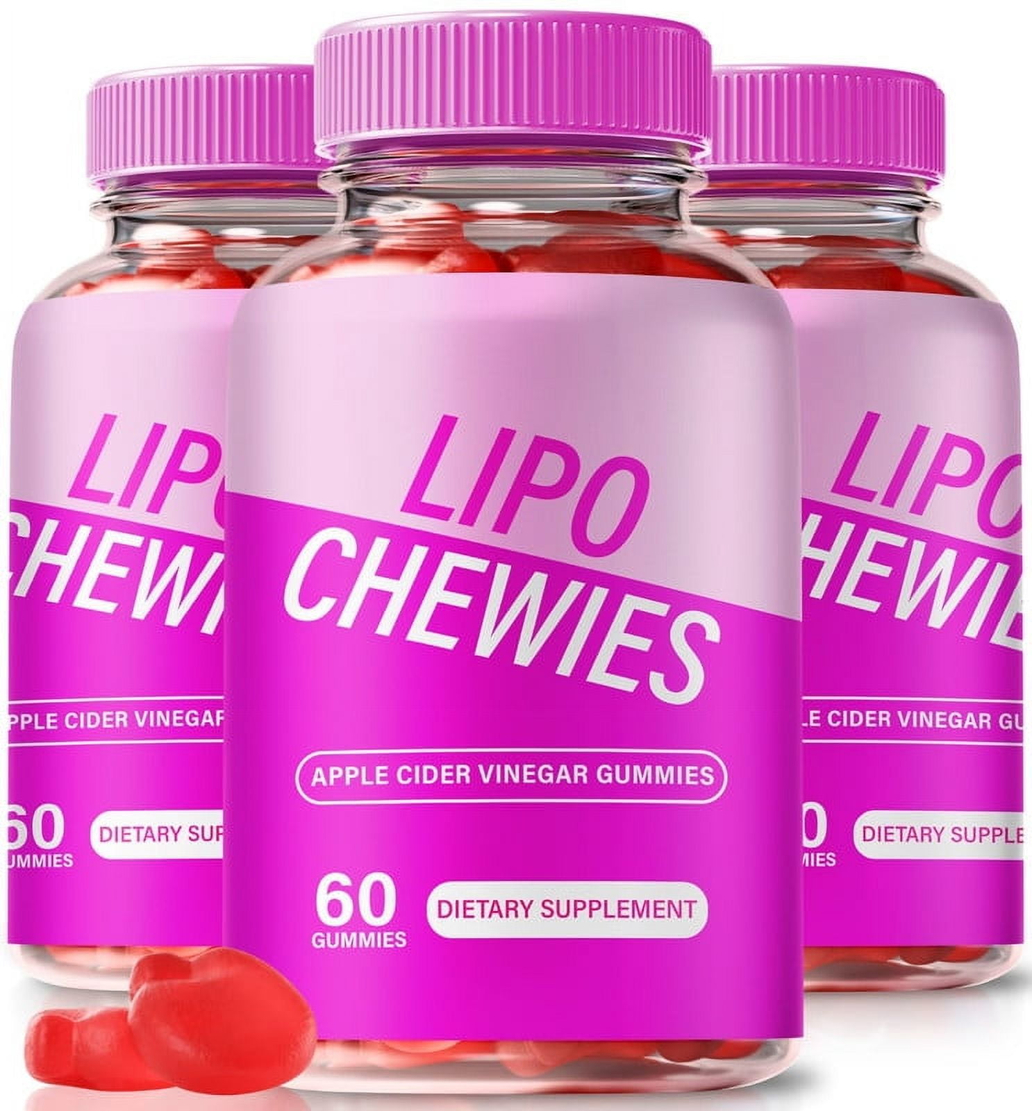 (3 Pack) Lipo Chewies Keto ACV Gummies, Official Lipo Chews Keto Plus ...