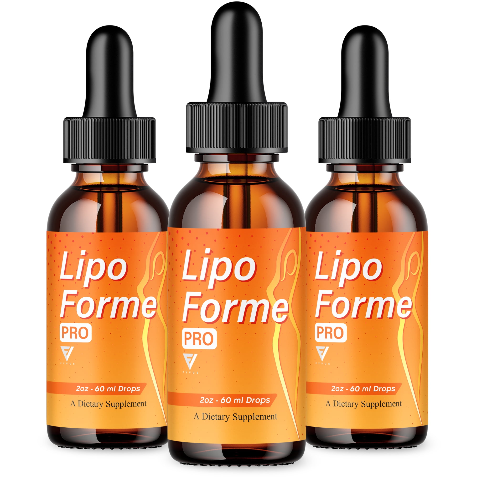 (3 Pack) Lipo Forme Pro Liquid Drop Supplement, LipoForme Max Strength ...