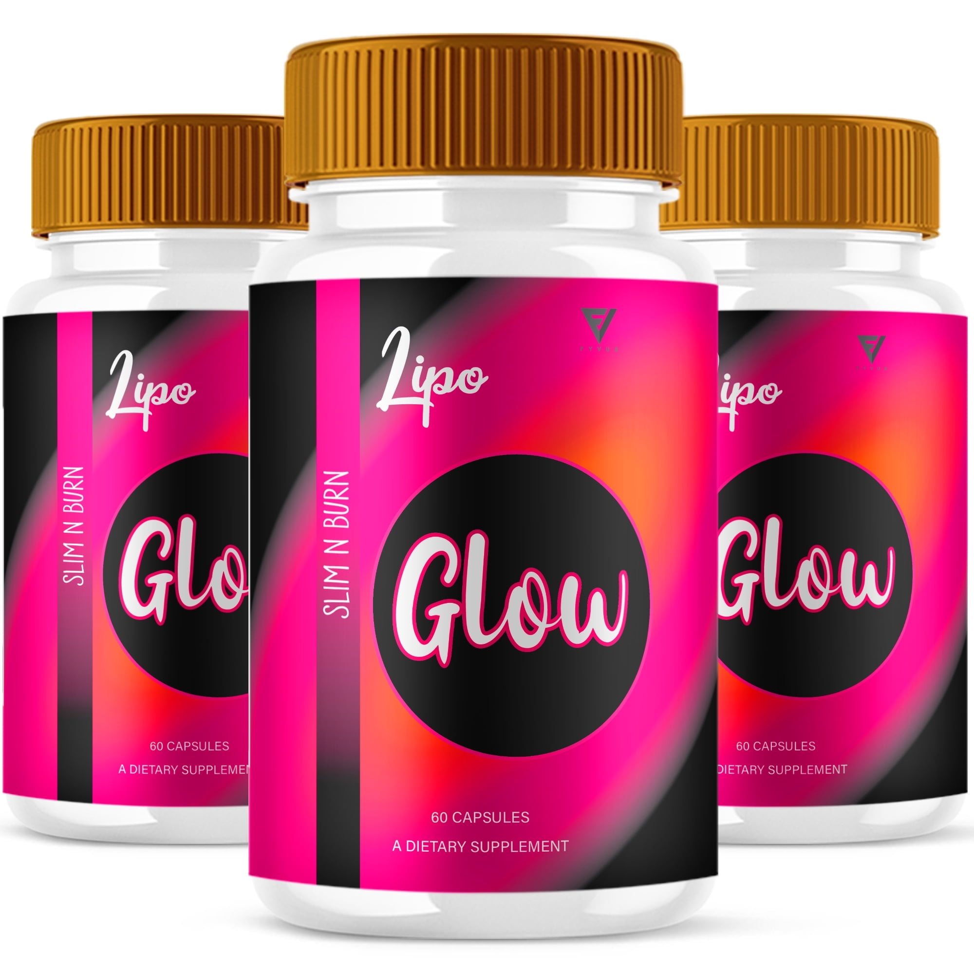 (3 Pack) Lipoglow Supplement Lipo Glow Maximum Strength Capsules (180 ...