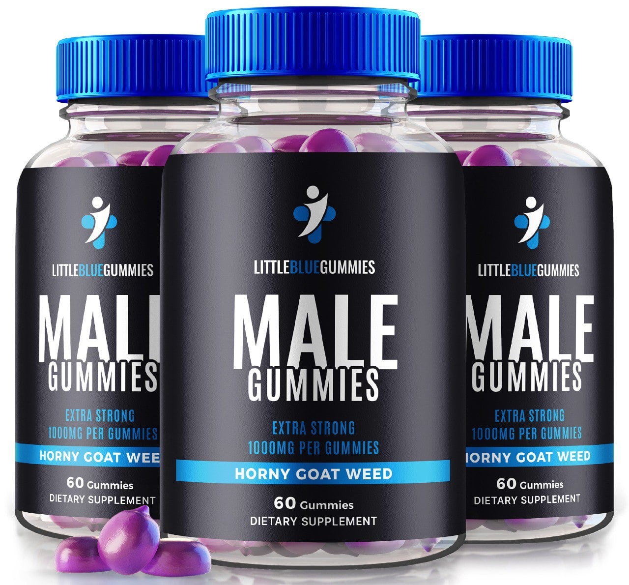 (3 Pack) Little Blue Gummies, Extra Strength LittleBlue Gummy Bear ...