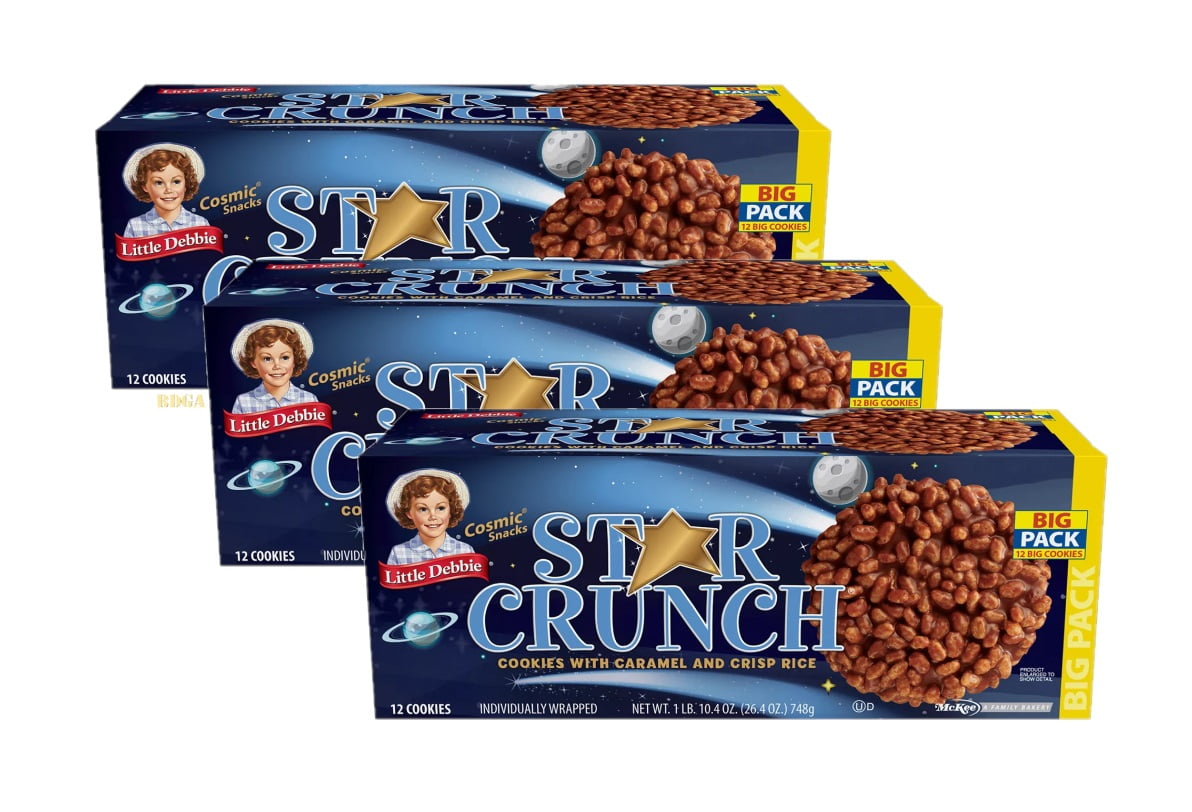 3 Pack | Little Debbie Star Crunch (2.2oz / 12pk) - Walmart.com