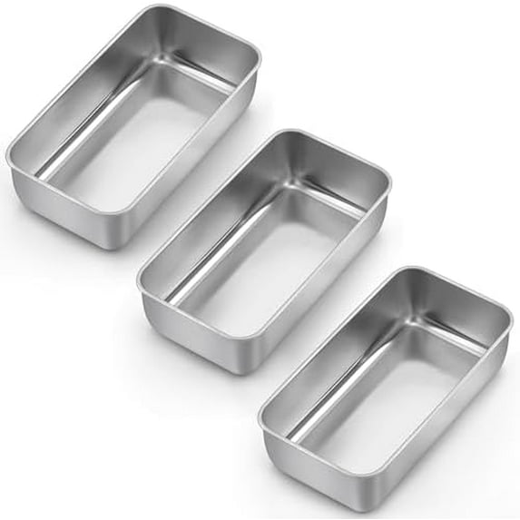 3 Pack Loaf Pans for Baking Bread, 9x5 Inch Bread Loaf Tin Pan ...