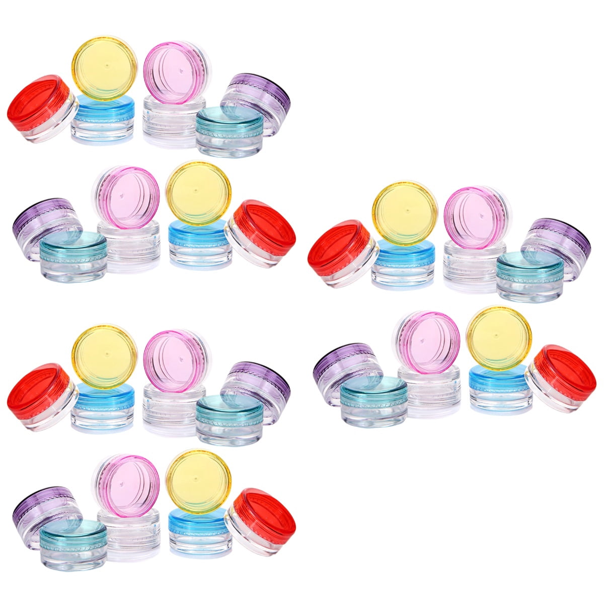 3 Pieces Makeup Jars with Lids Clear Lip Gloss Cream Travel - Walmart.com