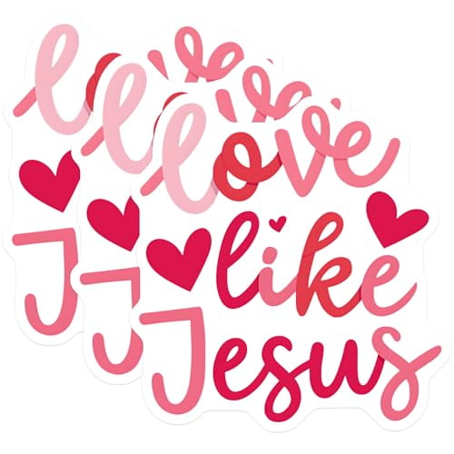 (3 Pack) Love Like Jesus Decals - Faith Decals - Christian Laptop Decal ...