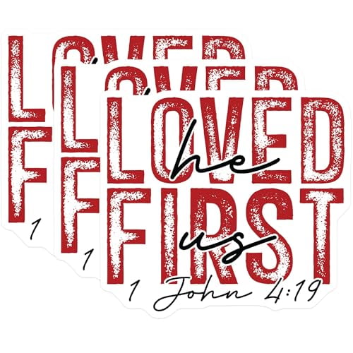 (3 Pack) Loved First Decals - Christian Verse Decal - Religious Quote ...