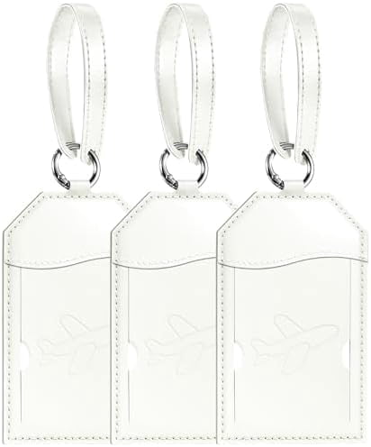 3 Pack Luggage Tags, TSA Approved Suitcase Bag Tags with Name ID Card ...