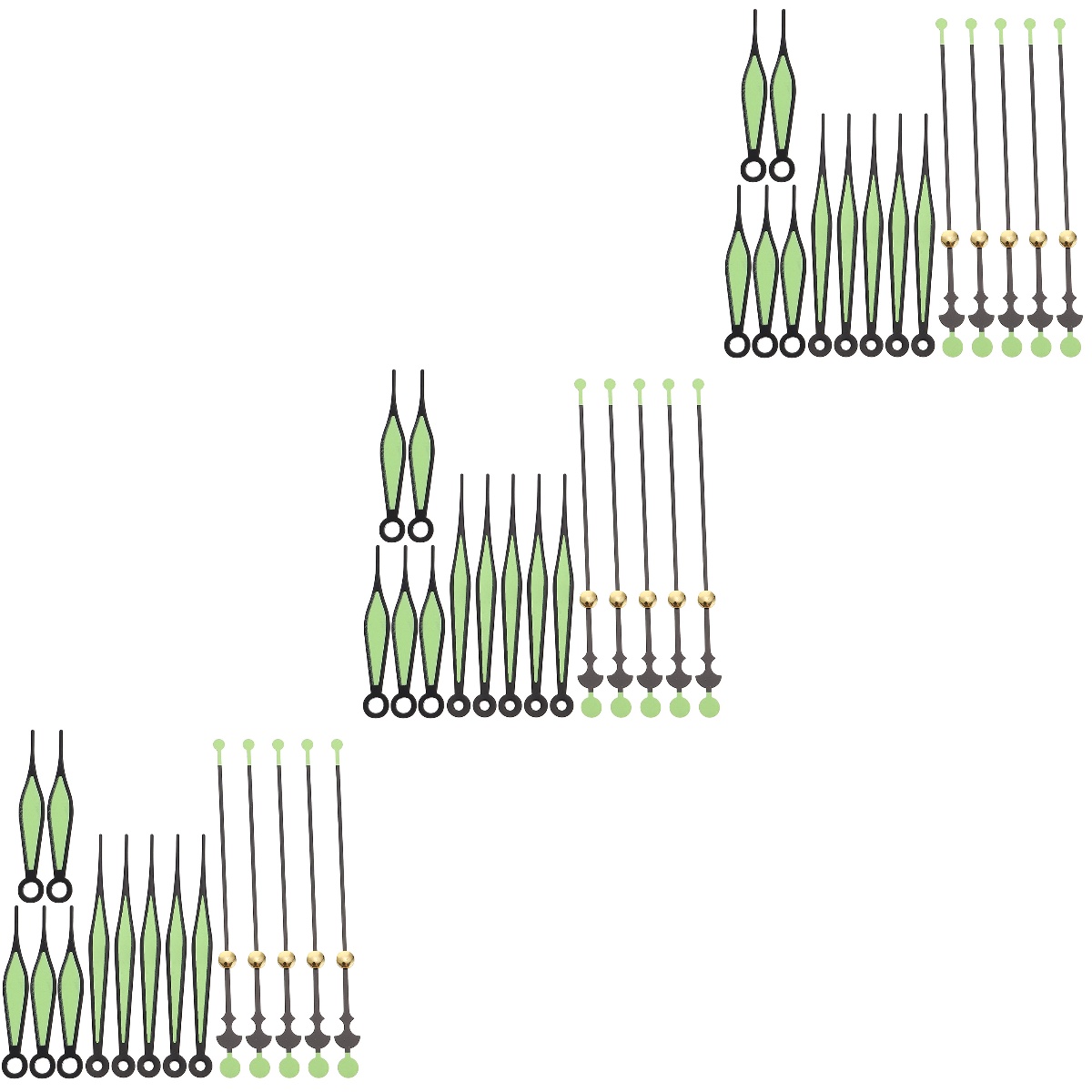 3 Pack Luminous Hands Clocks Decor Large Wall Battery Vintage Office ...