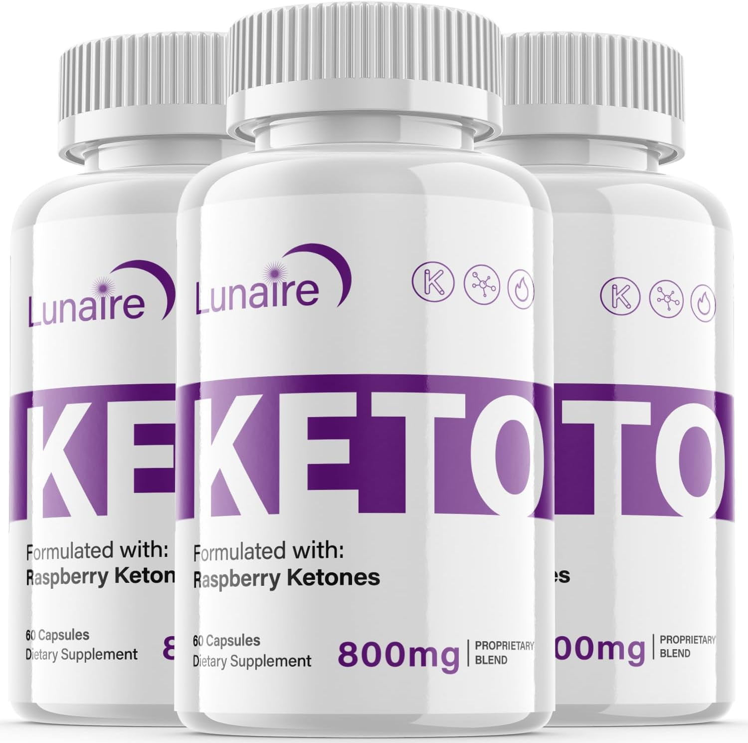 (3 Pack) Lunaire - Keto Weight Loss Formula - Energy & Focus Boosting ...