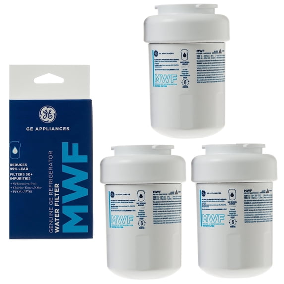 3 Pack MWF Water Filter for GE Refrigerators, Replacement Water Filter ...