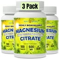 3 Pack Magnesium Citrate 500mg - Bone Strength, Muscle Recovery, and ...