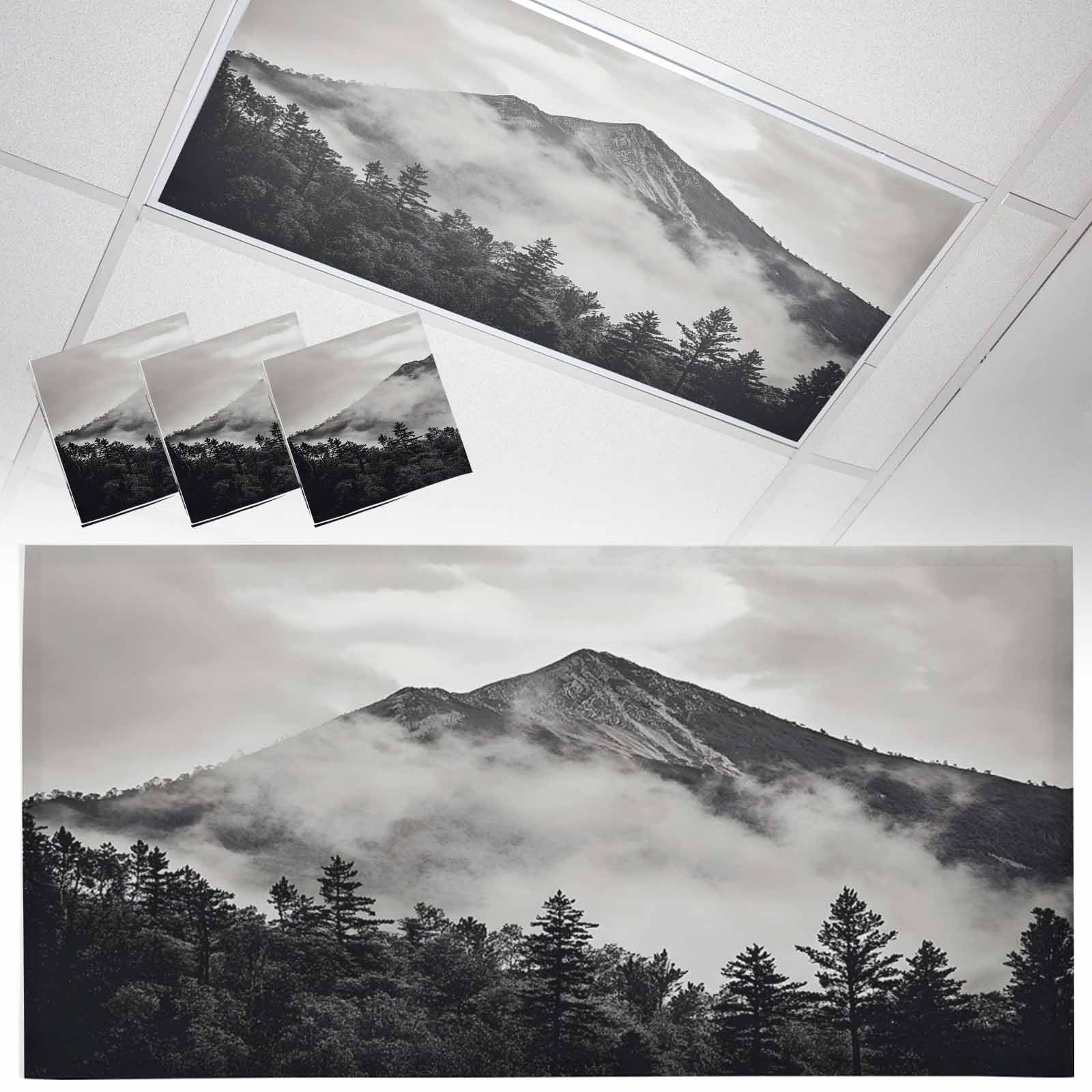 3 Pack Magnetic Fluorescent Light Covers, 2x4 Ft,Snow Mountain Black ...