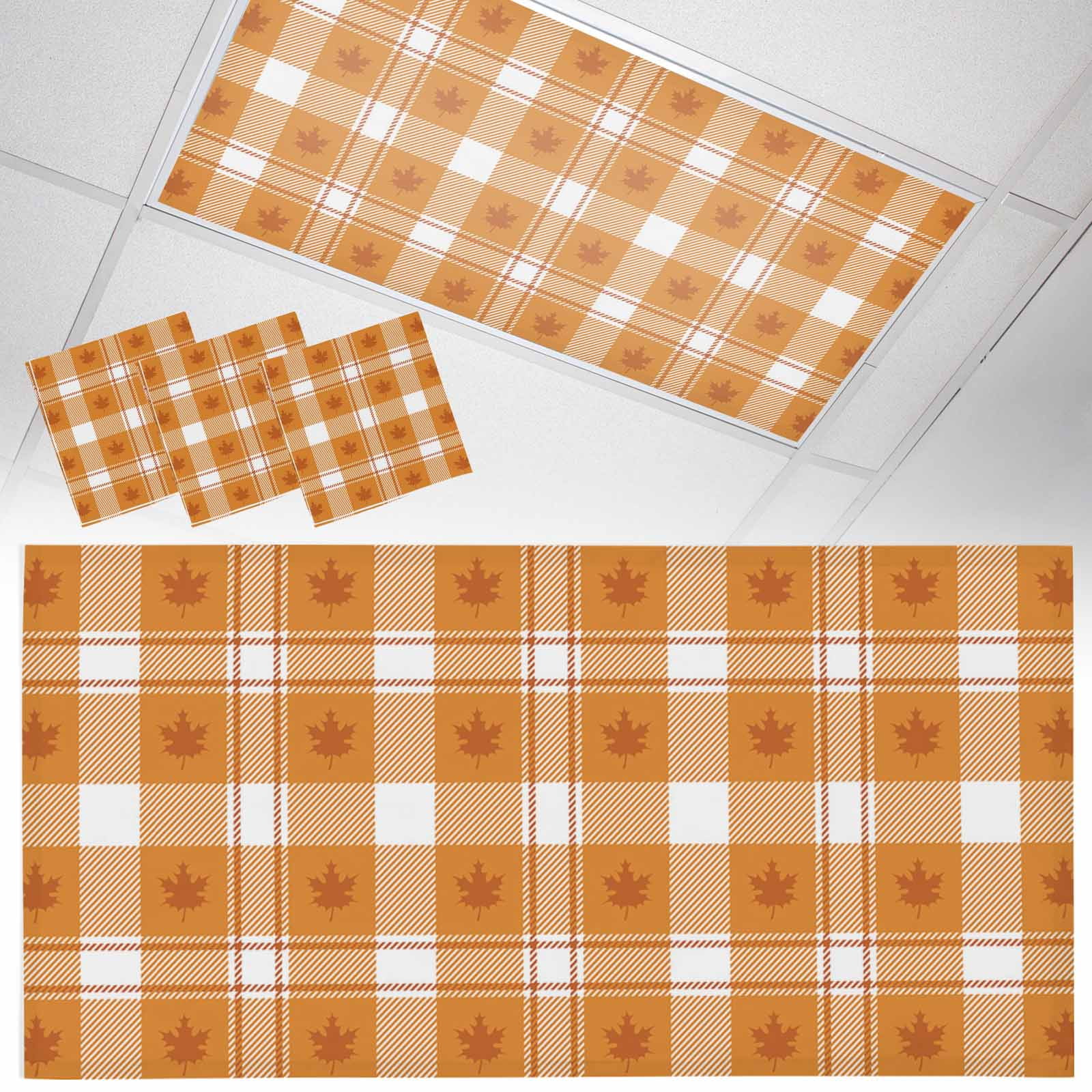 3 Pack Magnetic Fluorescent Light Covers, 2x4 Ft, Thanksgiving Rustic ...