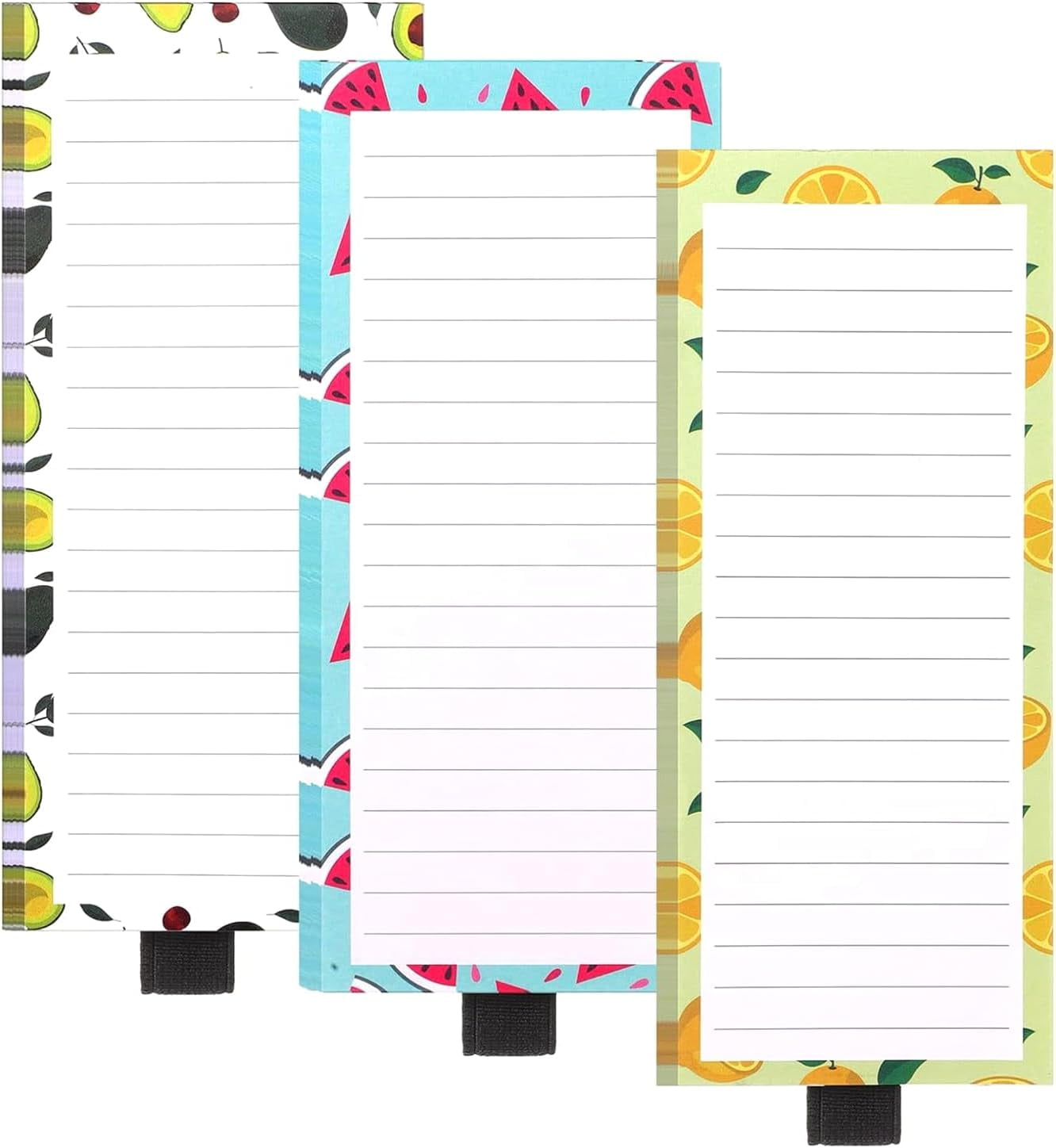 3 Pack Magnetic Note Pad for Fridge with Pen Holder, Totally 180 Sheets ...
