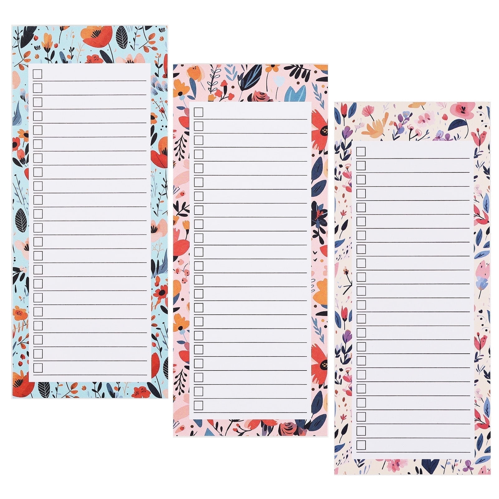 IZZONI 3-Pack Magnetic Memo Pads, 50-Sheet Tear-Off Notepads with ...