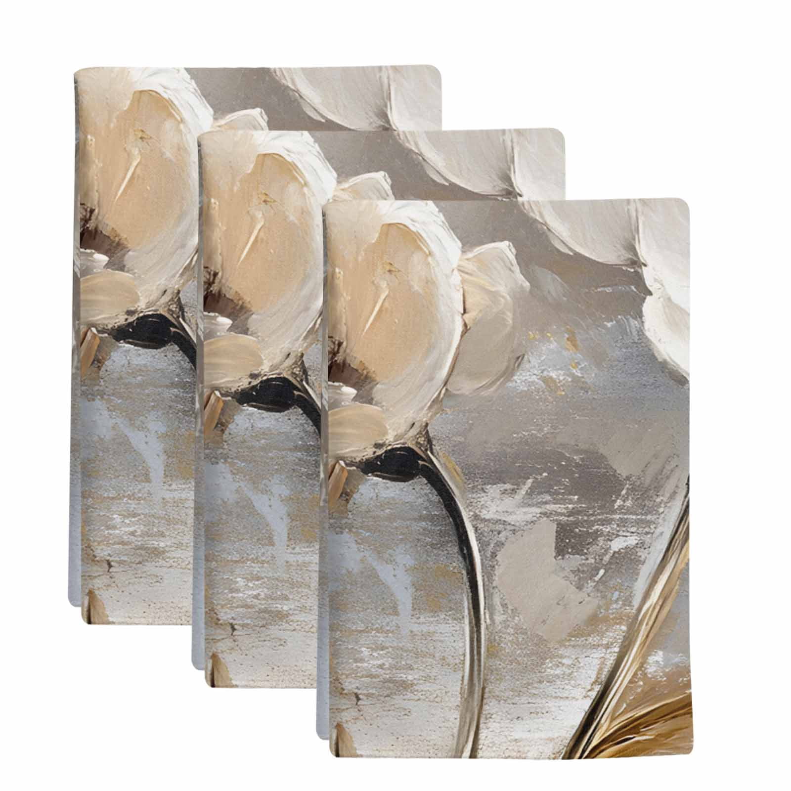 3 Pack Magnolia Flower Kitchen Towels Flowers Oil Painting Abstract ...