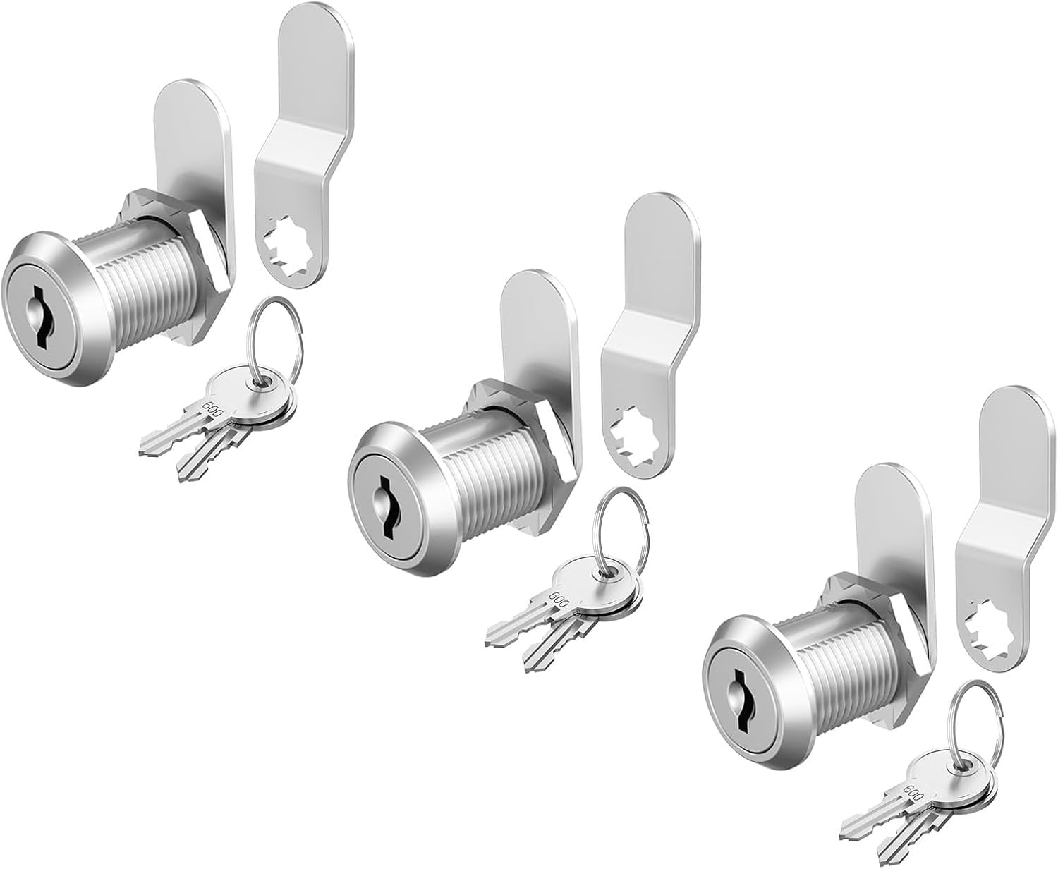 3 Pack Mailbox Lock Cam Locks Keyed Alike, 7/8" Cabinet Locks with Key ...